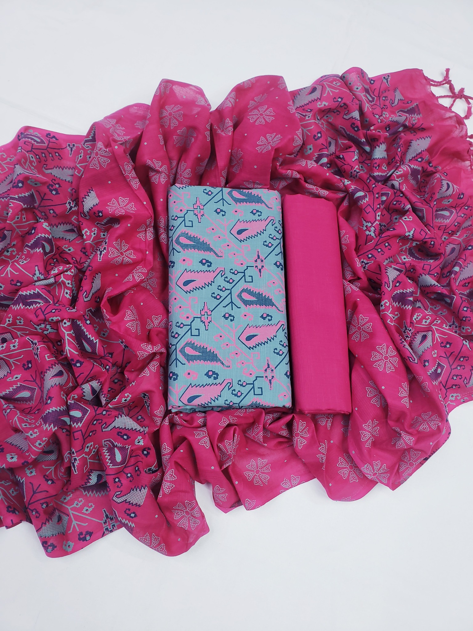 Aarong Cotton Three Piece – Perfect for All Seasons | BDVive 5157 - BD Vive